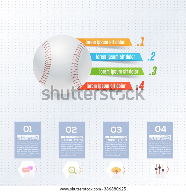 Baseball Ball Concept Infographics Design Stock Vector (Royalty Free ...