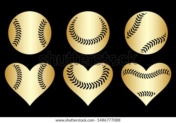 Baseball Ball Laser Cut Template Set: เวกเตอร์สต็อก (ปลอดค่าลิขสิทธิ์ ...