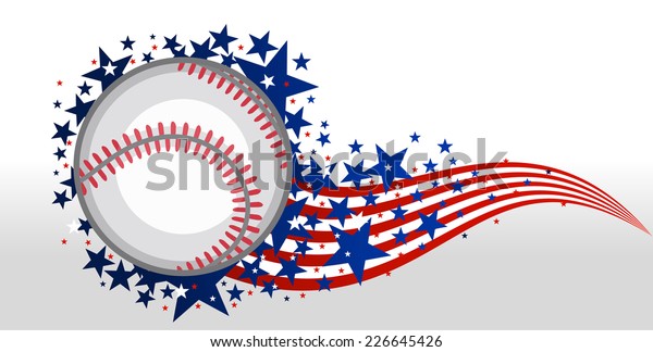 Baseball Ball Stars Stock Vector (Royalty Free) 226645426