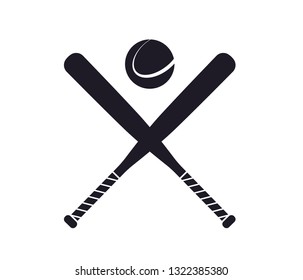 Baseball Bat Ball Symbol Stock Vector (Royalty Free) 1322385380 ...