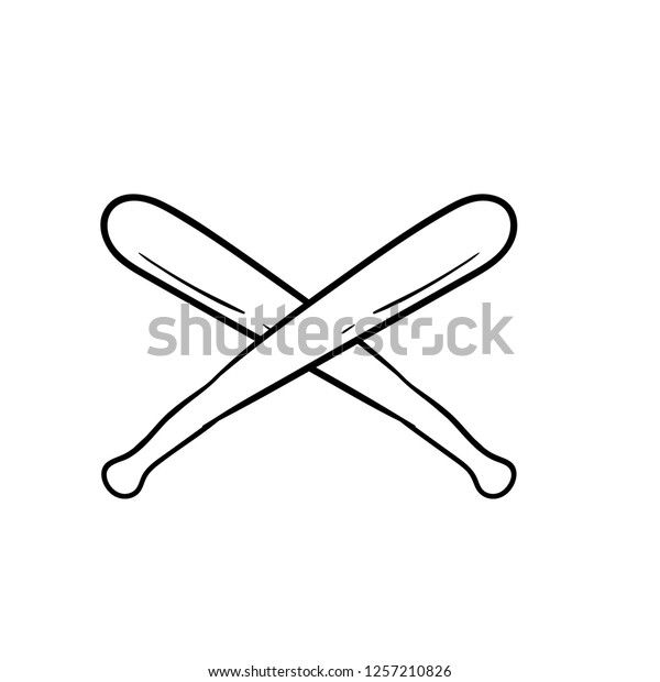 Baseball Bat Doodle Drawing Vector: เวกเตอร์สต็อก (ปลอดค่าลิขสิทธิ์ ...