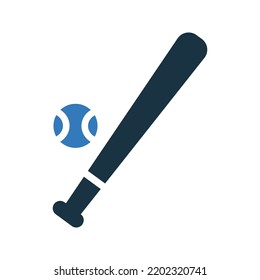 Baseball Bat Game Icon Simple Editable Stock Vector (Royalty Free ...
