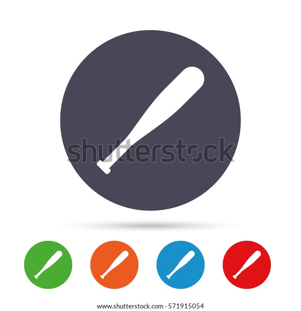 Baseball Bat Sign Icon Sport Hit Stock Vector (Royalty Free) 571915054 ...