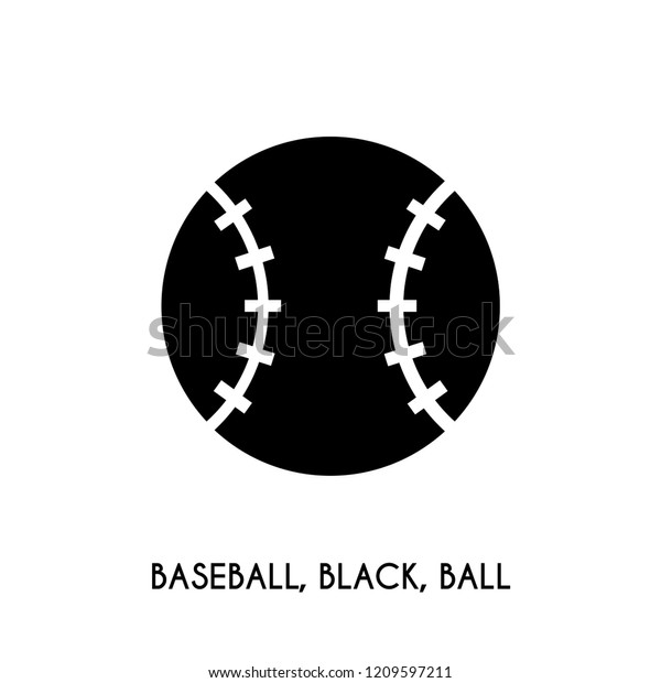 Baseball Black Ball Vector Icon Stock Vector (Royalty Free) 1209597211 ...