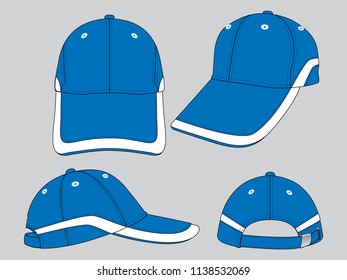 Baseball Cap Design Light Blue Navy Stock Vector (Royalty Free) 1153494148