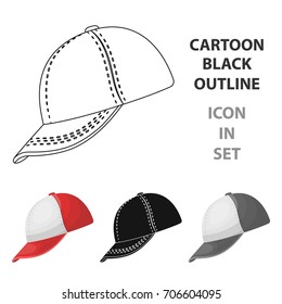 Baseball Cap Baseball Single Icon Cartoon Stock Vector (Royalty Free ...