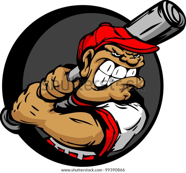 Baseball Cartoon Batter Bat Vector Illustration: เวกเตอร์สต็อก (ปลอดค่า ...