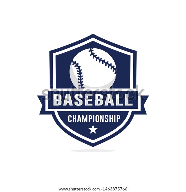 Baseball Championship Logo Design Vector Stock Vector (Royalty Free ...