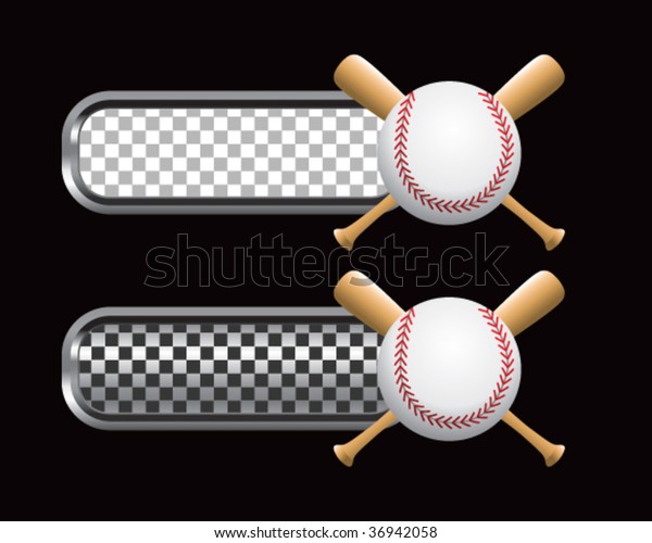 Baseball Crossed Bats Specialized Banners Stock Vector (Royalty Free ...