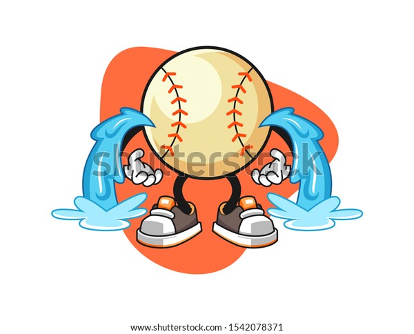 Baseball Cry Cartoon Mascot Character Vector Stock Vector (Royalty Free ...