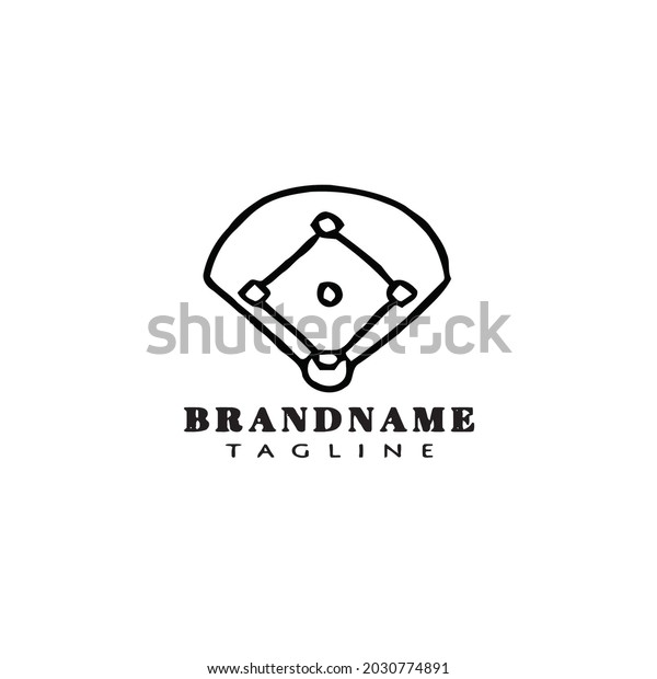 Baseball Field Logo Cartoon Icon Design Stock Vector (Royalty Free ...