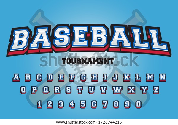 Baseball Font Alphabet Vector Stock Vector (Royalty Free) 1728944215 ...