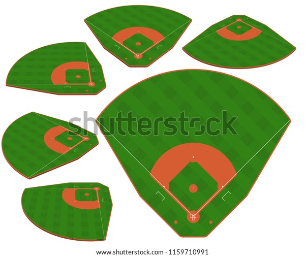 Baseball Green Field Sport Background Baseball Stock Vector (Royalty ...