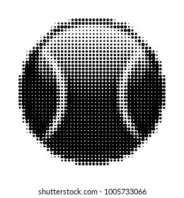 Baseball Halftone Style On White Isolated: vector de stock (libre de ...
