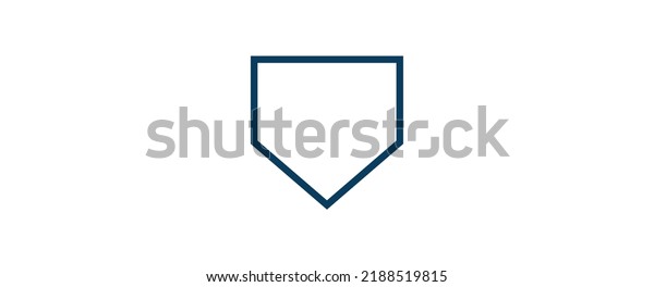 Baseball Home Plate Vector Icon Vector Stock Vector (Royalty Free ...