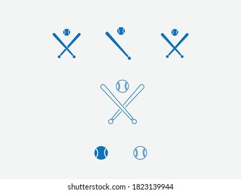 Baseball Icon Baseball Bat Icon Sport Stock Vector (Royalty Free ...
