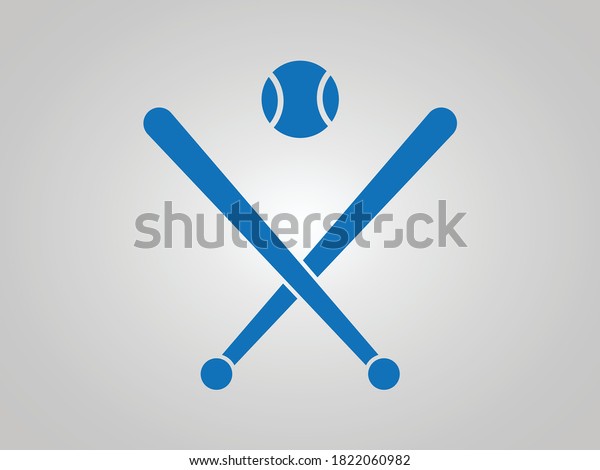 Baseball Icon Baseball Bat Icon Sport Stock Vector (Royalty Free ...