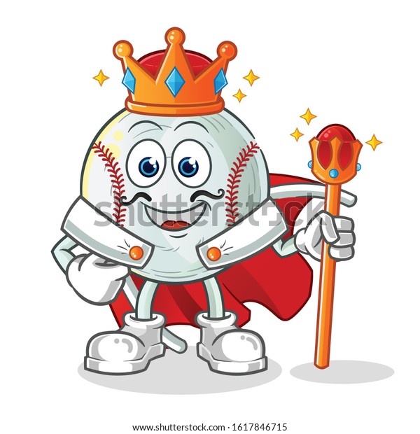 Baseball King Crown Robe Cartoon Cartoon Stock Vector (Royalty Free ...