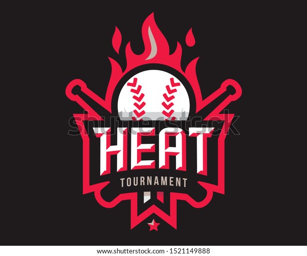 Baseball Logo Design Emblem Tournament Template Stock Vector (Royalty ...