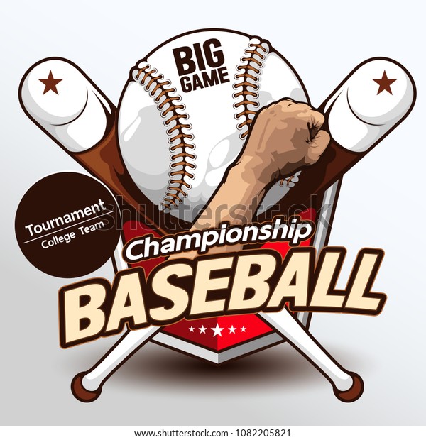 Baseball Logo Hand Drawn Drawing Image Stock Vector (Royalty Free ...