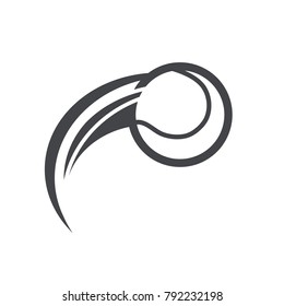 Baseball Logo Icon Swoosh Design Stock Vector (Royalty Free) 792232198 ...