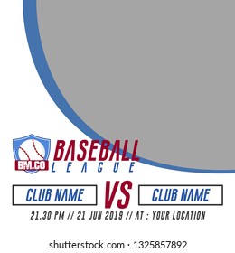 Baseball Modern Square Banner Vector Stock Vector (Royalty Free ...