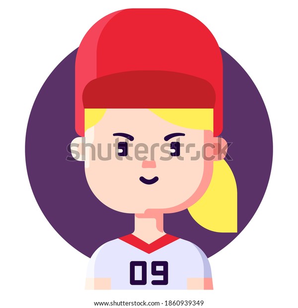 Baseball Player Job Profession Avatar Icon Stock Vector (Royalty Free ...