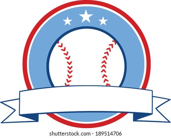 Baseball Ribbon Banner Vector Illustration Isolated Stock Vector ...