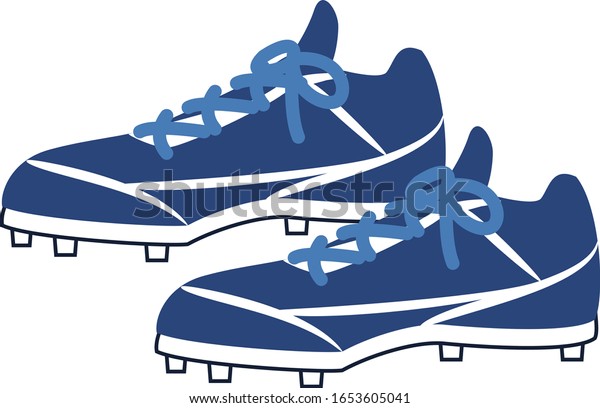 Baseball Spike Shoes Vector Illust Stock Vector (Royalty Free ...