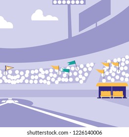 Baseball Stadium Design Stock Vector (Royalty Free) 1226140006 ...