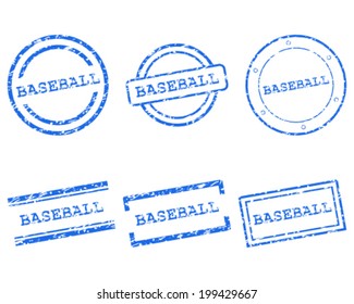 Baseball Stamps Stock Vector (Royalty Free) 199429667 | Shutterstock