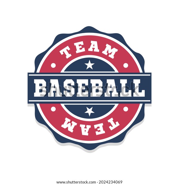 Baseball Team Badge Icon Seal Illustration Stock Vector (Royalty Free ...