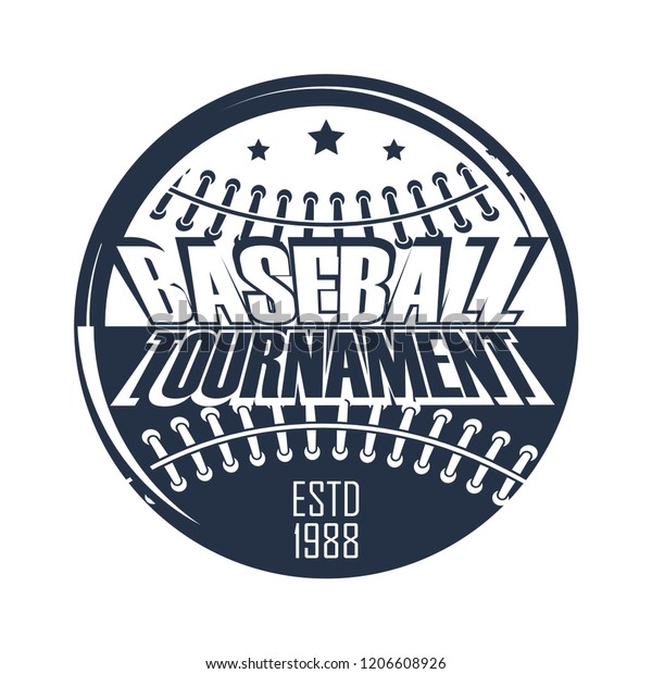 Baseball Tournament Badge Logo Design Emblem Stock Vector (Royalty Free ...