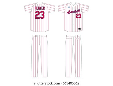 Baseball Uniform Striped Stock Vector (Royalty Free) 663405562 ...