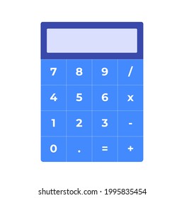 Basic Blue Calculator Set Numbers Highlighted Stock Vector (Royalty ...