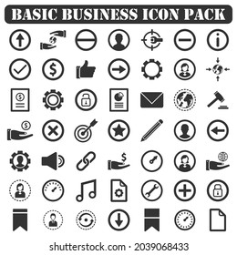 Basic Business Icons Collection Vector Stock Vector (Royalty Free ...
