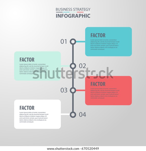 Basic Business Infographics Strategy Timeline Design Stock Vector ...