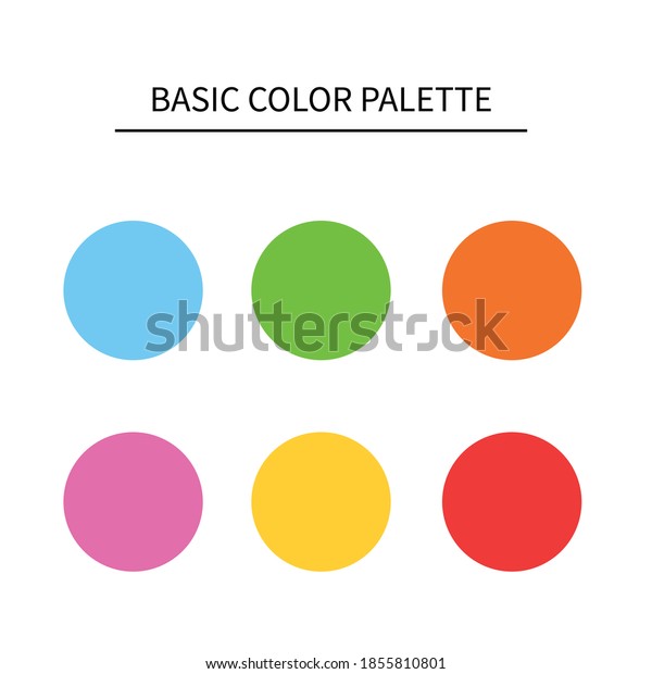 Basic Color Palette Bright Colorful Color Stock Vector (Royalty Free ...