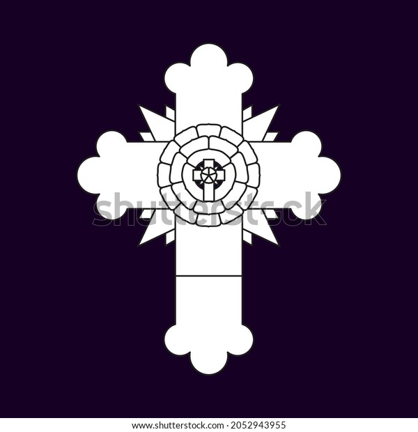 Basic Esoteric Illustration Rose Cross Alchemy Stock Vector (Royalty ...