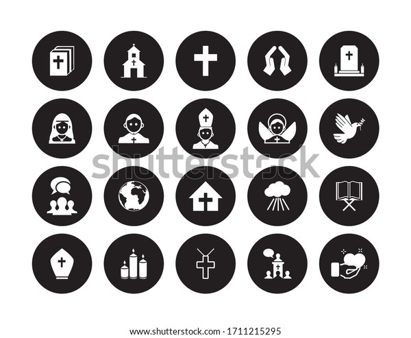 Basic Icons Catholic Religion Catholic People Stock Vector (Royalty ...