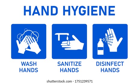 Basic Set Hand Hygiene Symbols Such Stock Vector (Royalty Free ...