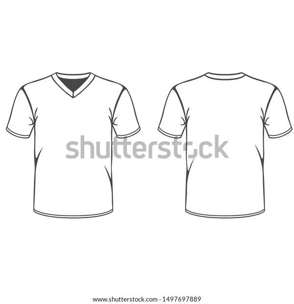 Basic V Neck T Shirt Stock Vector (Royalty Free) 1497697889 | Shutterstock