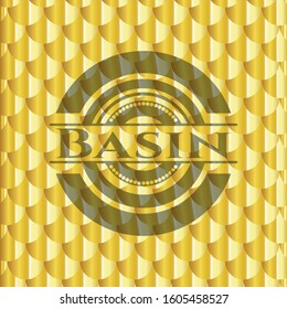 Basin Gold Emblem Scales Pattern Vector Stock Vector (Royalty Free ...