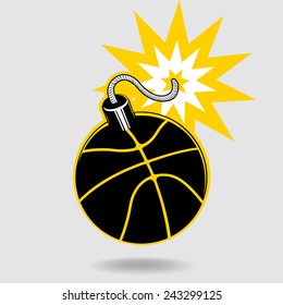 Basket Bomb Ball Stock Vector (Royalty Free) 243299125 | Shutterstock