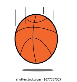 Basketball Ball Falling Stock Vector (Royalty Free) 1677357529 ...