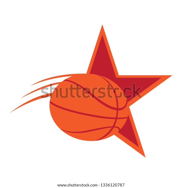 Basketball Ball Star Vector Illustration Design Stock Vector (Royalty ...