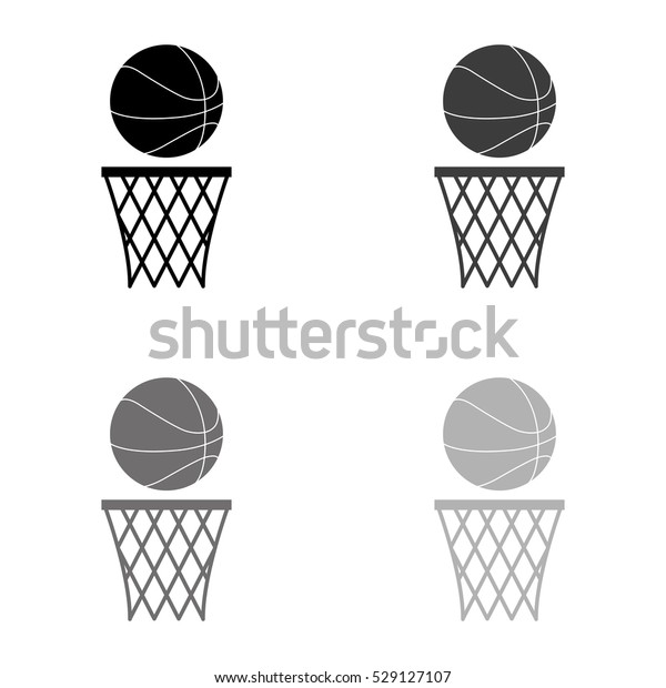 Basketball Black Vector Icon Stock Vector (Royalty Free) 529127107 ...