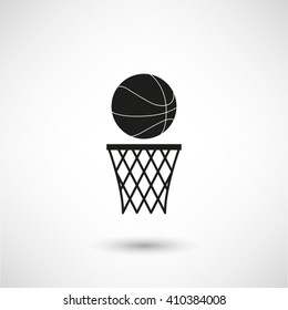 Basketball Black Vector Icon Shadow Stock Vector (Royalty Free ...