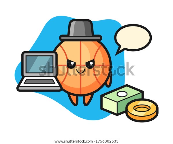 Basketball Cartoon Hacker Stock Vector (Royalty Free) 1756302533 ...