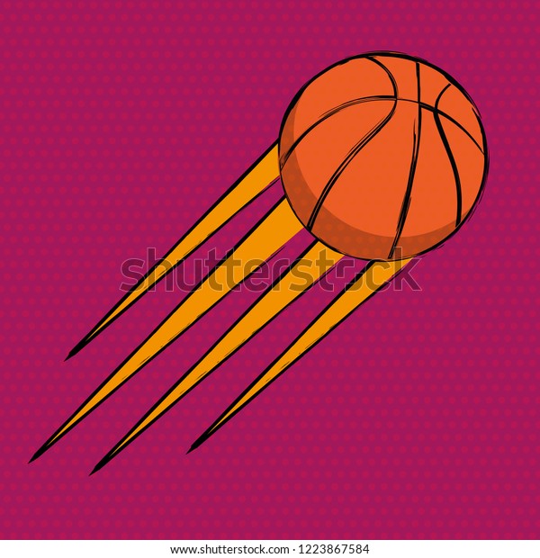 Basketball Comics Poster Stock Vector (Royalty Free) 1223867584 ...